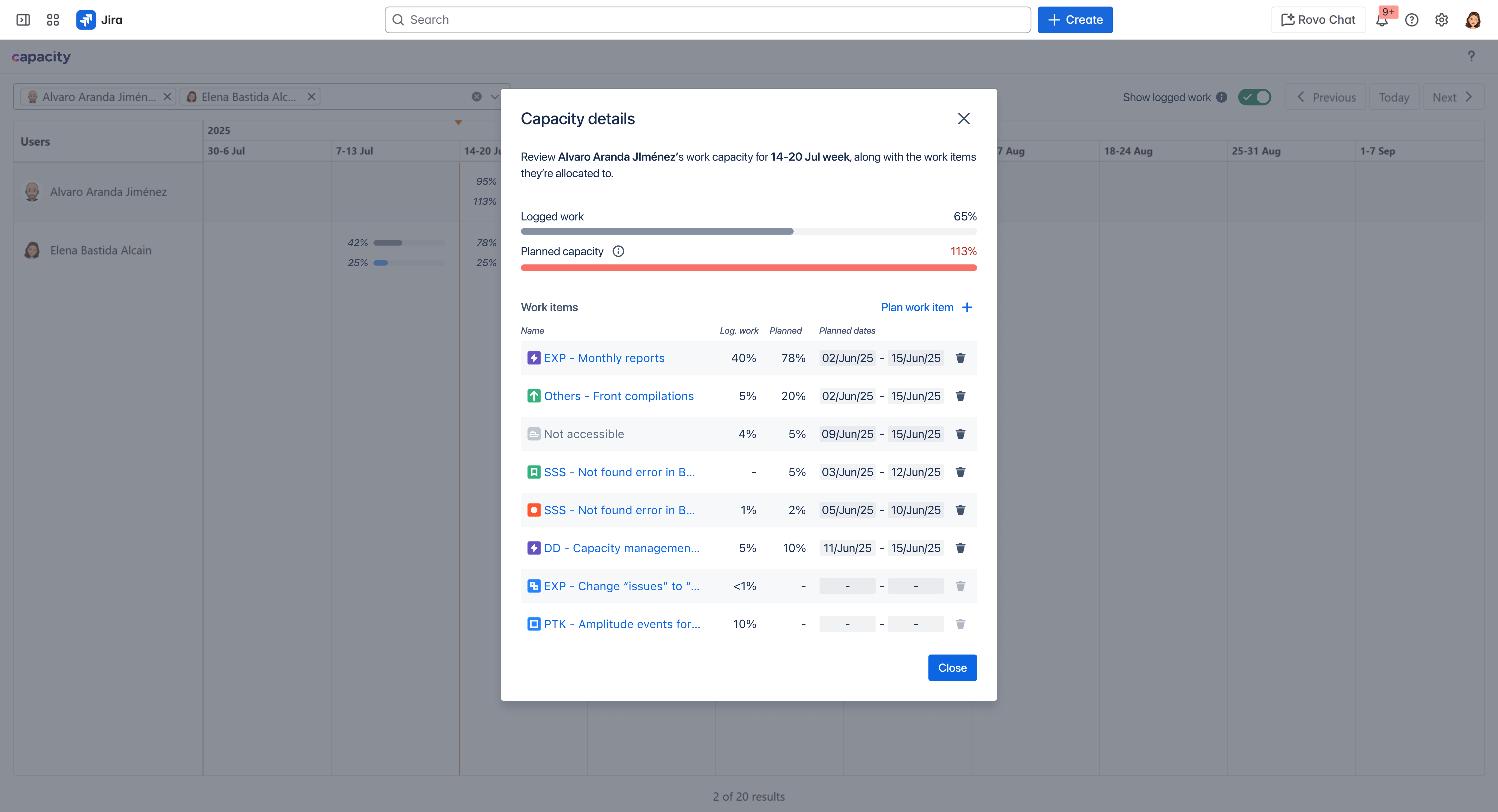 Reduce team workload and help the PMO to plan capacity in Jira